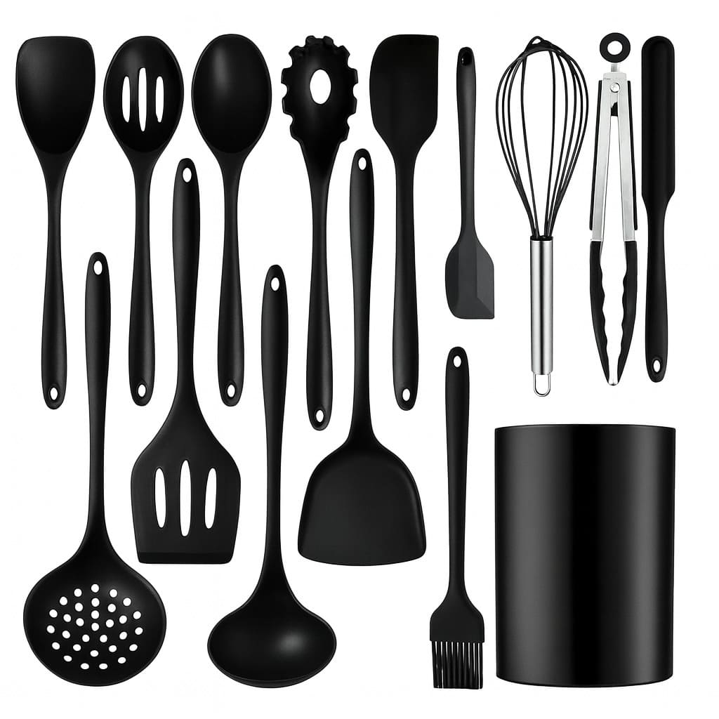 Küchenhelfer 15er Set aus Silikon – SilikonBackform